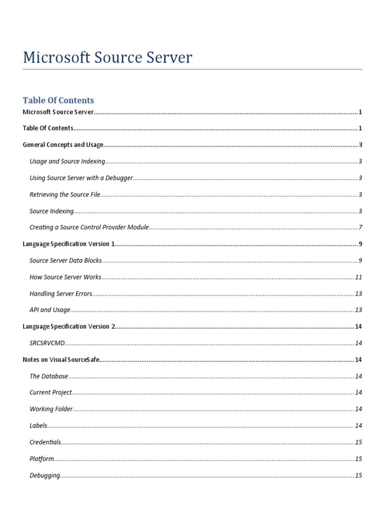 Microsoft Source Server | PDF | World Wide Web | Internet & Web