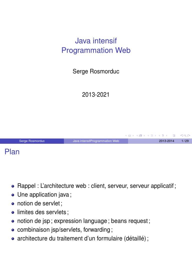 Cours Web1 | PDF | Java (Langage de programmation) | Protocole de transfert hypertexte