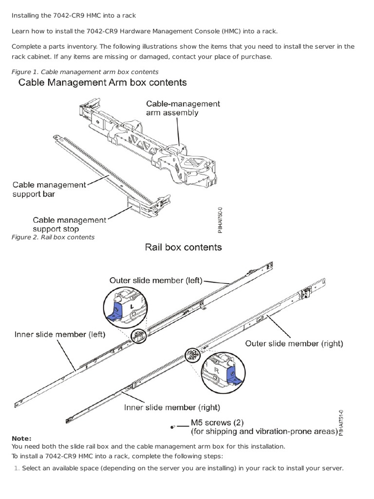 Figure 1. Cable Management Arm Box Contents | PDF | Manufactured Goods ...