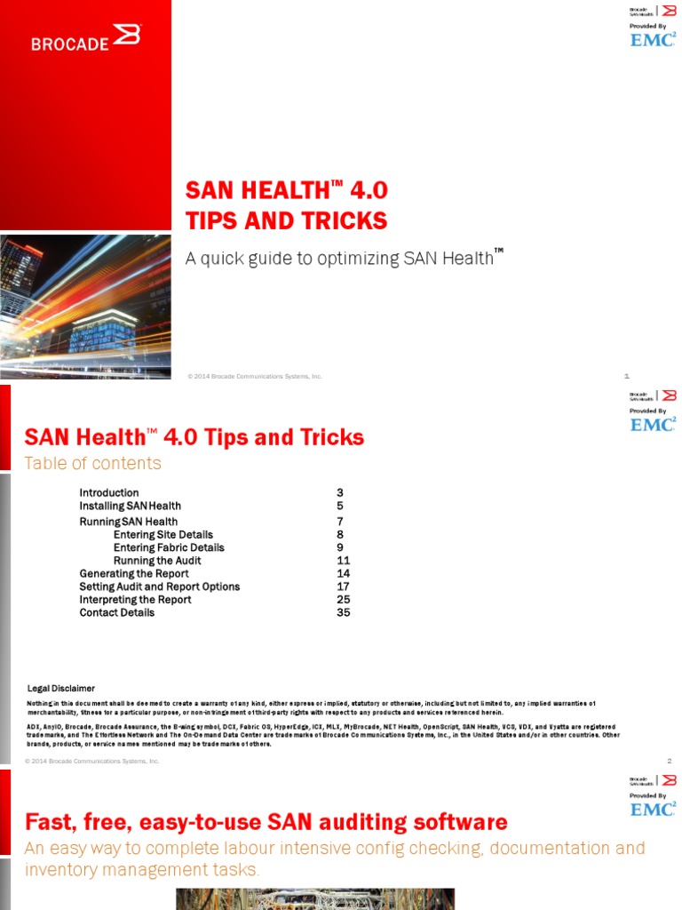SAN Health 4 Tips and Tricks Emc | PDF