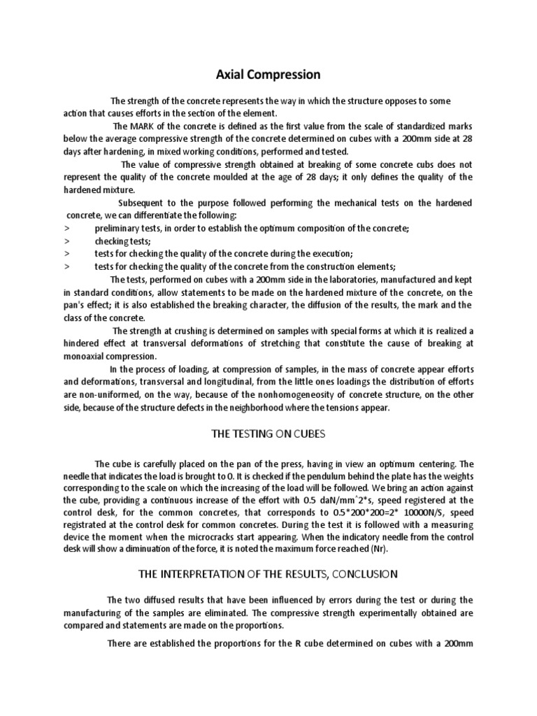 Axial Compression | PDF | Concrete | Mechanical Engineering