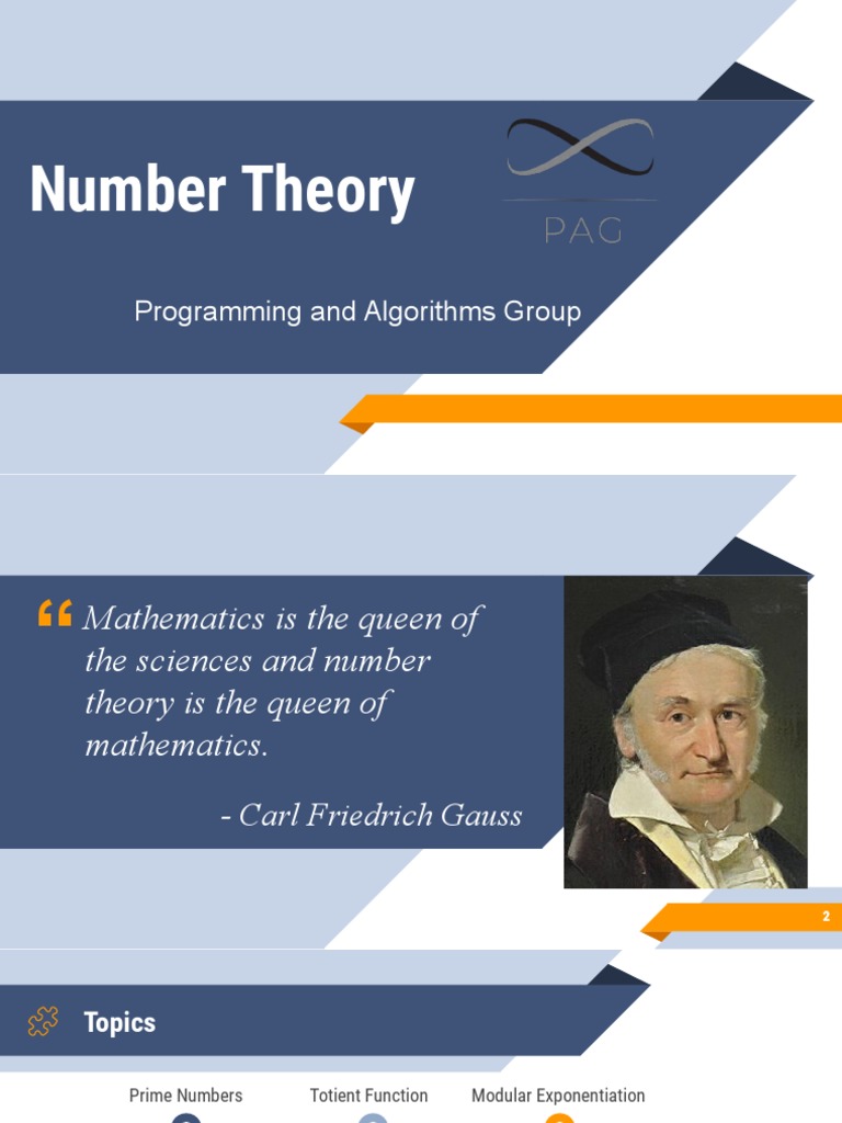 Number Theory: Programming and Algorithms Group | PDF | Prime Number ...