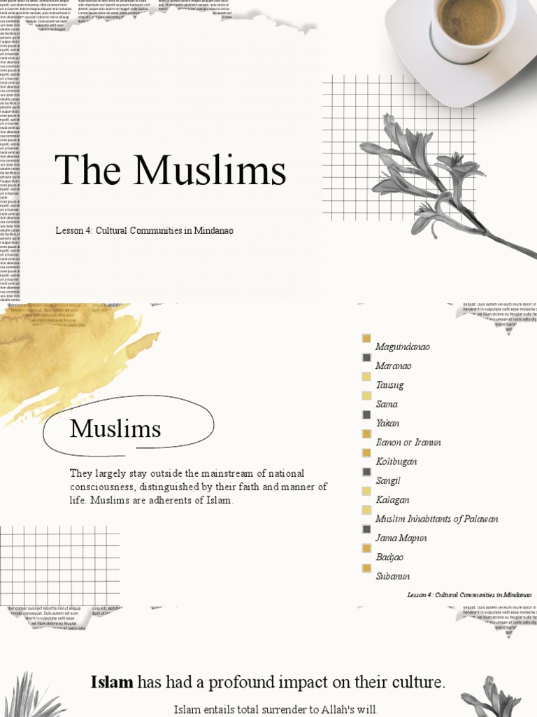 The Muslims: Lesson 4: Cultural Communities in Mindanao | PDF ...