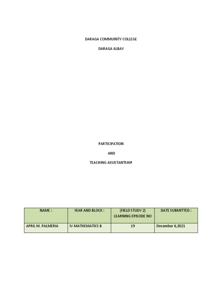 fs2 Episode 19 WPS | PDF | Teachers | Classroom