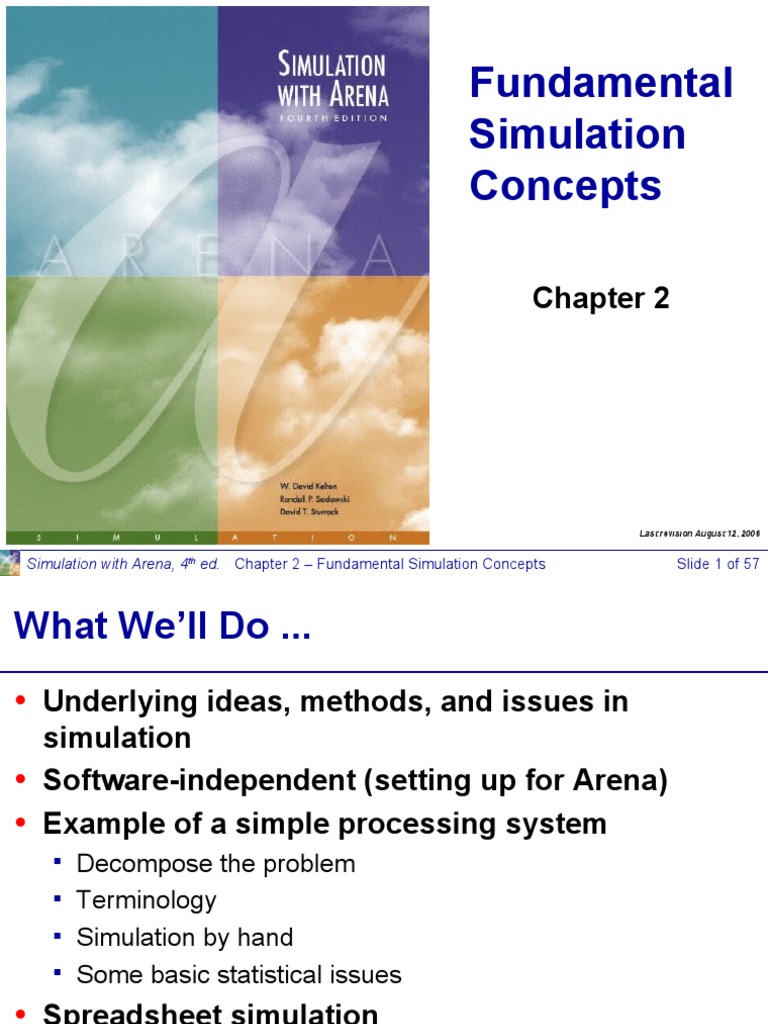 Chapter 2 - Fundamental Simulation Concepts Slide 1 of 57 | PDF | Simulation | Conceptual Model