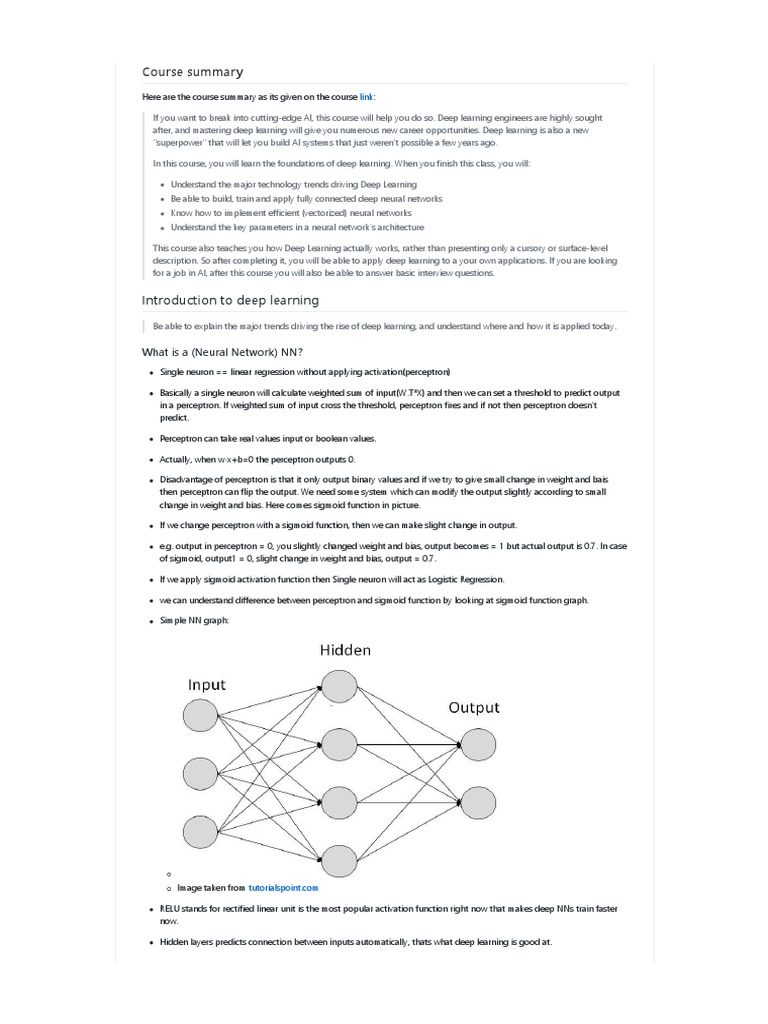Deep Learning Andrew NG | PDF