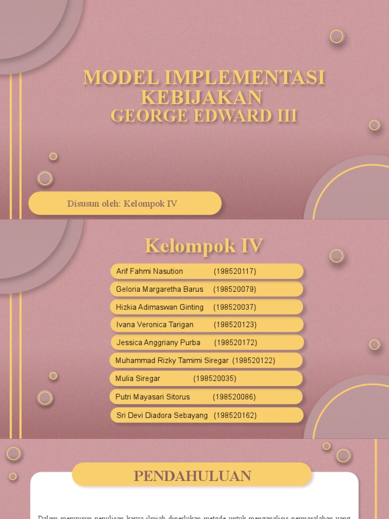 Model Implementasi Kebijakan: George Edward Iii | PDF