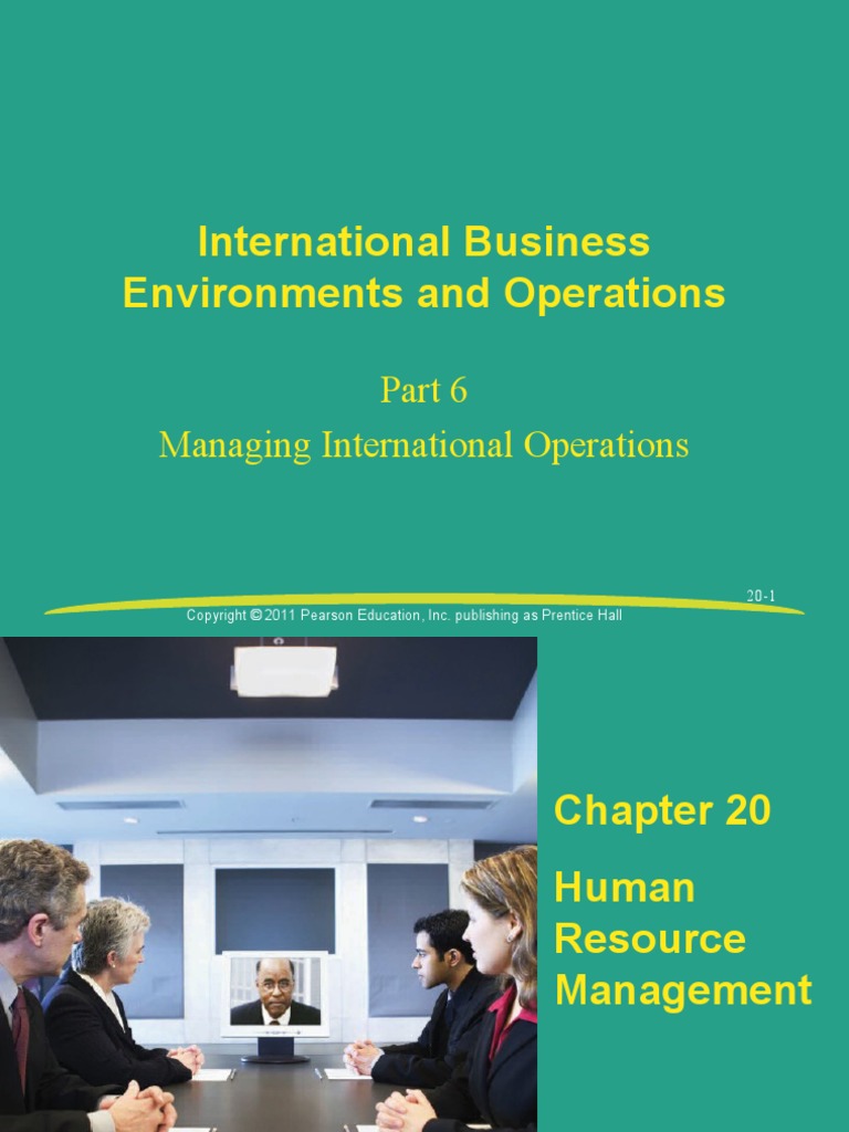 International Business Environments and Operations Chapter 20 | PDF ...