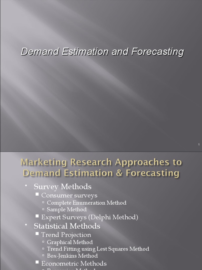 Demand Estimation and Forecasting | PDF | Regression Analysis | Data ...
