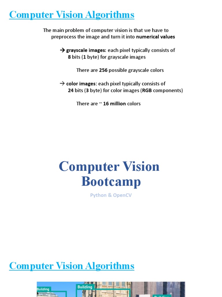 Computer Vision Bootcamp | PDF