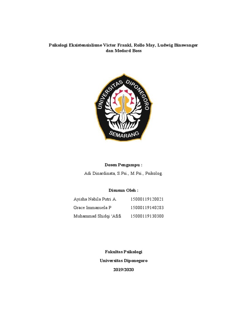 Kel 10 - Eksistensial Rollo May, Victor Frankl, Dan Ludwig Biswanger ...