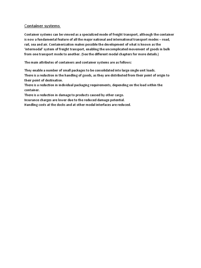 Container System | PDF