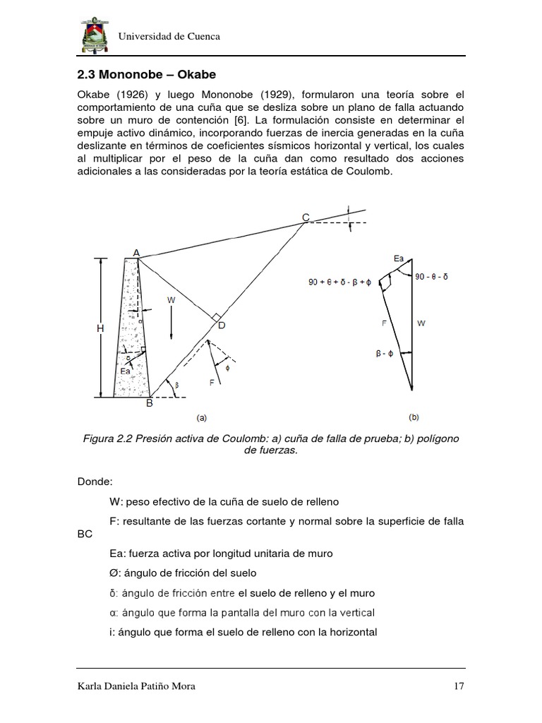 Mononobe Okabe | PDF | Fricción | Ingeniería mecánica