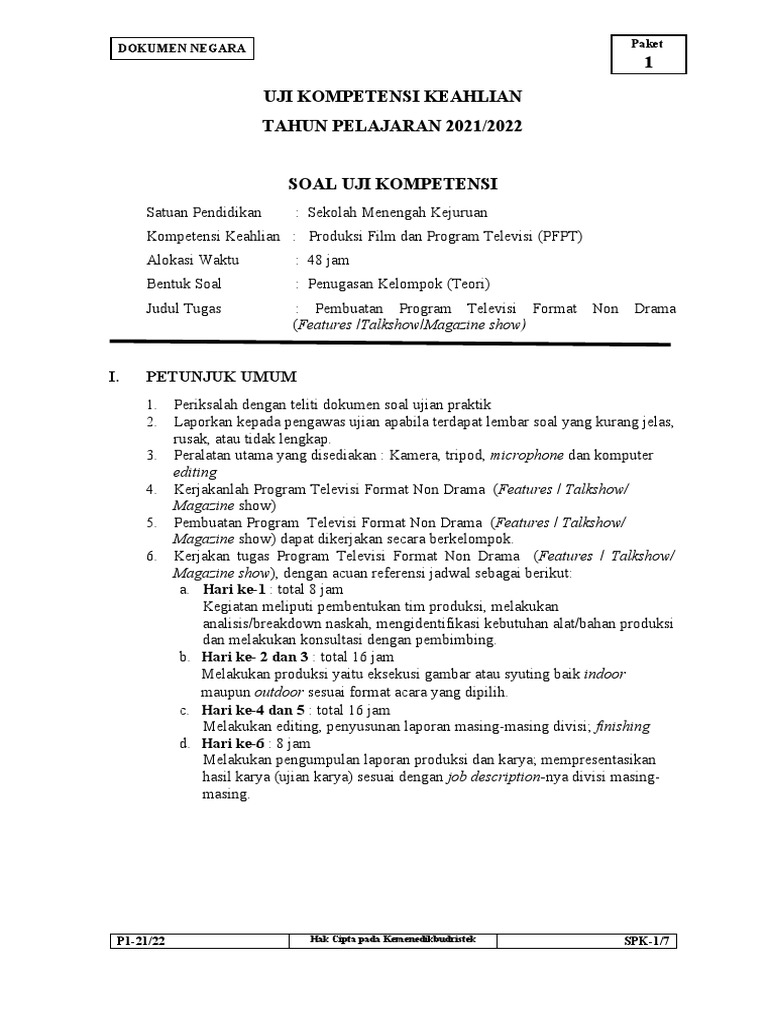 P1-Soal PFPT Teori | PDF