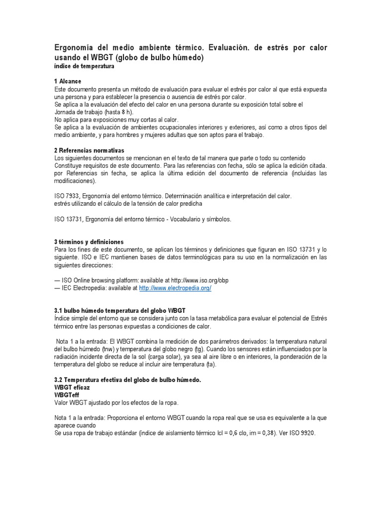 ISO 7243 - 2017 - Traducido | PDF | Temperatura | Calor