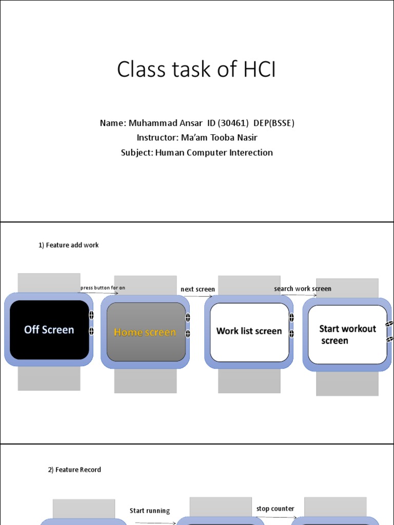 Class Task of HCI | PDF