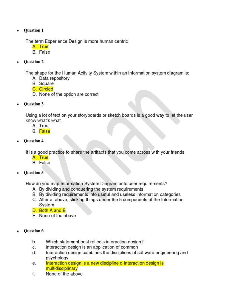 HCI Exam | PDF | User Interface | Design