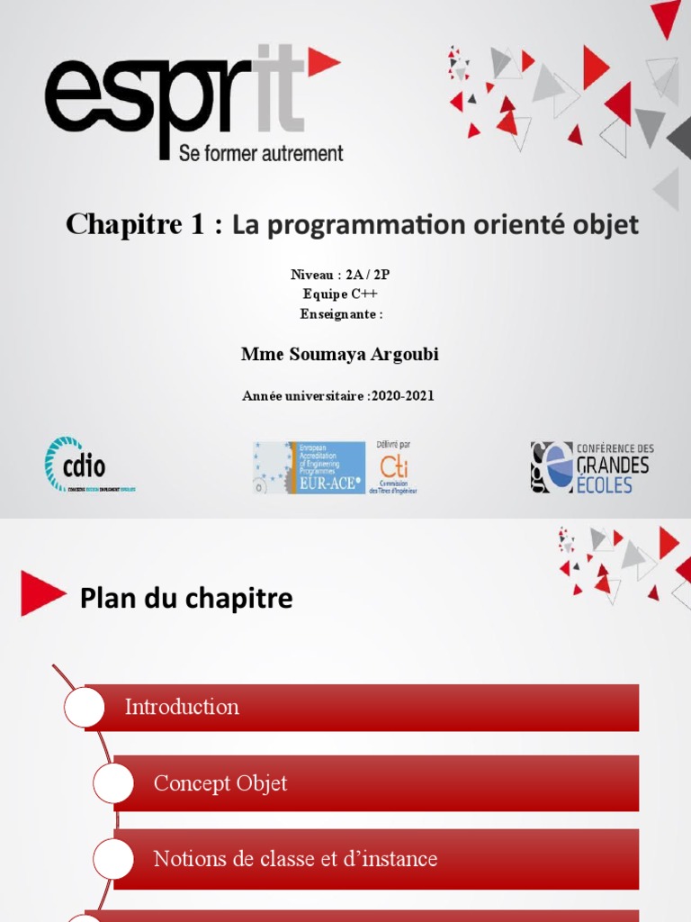 Chapitre 1 Poo Maj - v2 | PDF | Classe (informatique) | Programmation orientée objet
