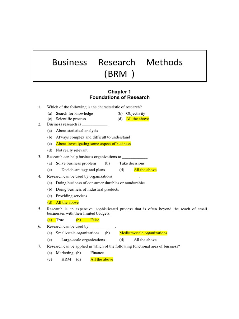 BRM Chapter 456 | PDF | Sampling (Statistics) | Level Of Measurement