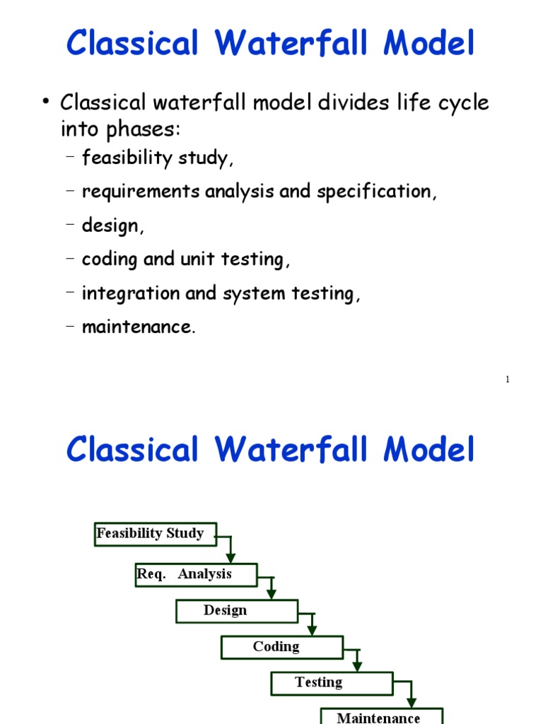 Overview of the Classical Waterfall Model | PDF | Software Development ...