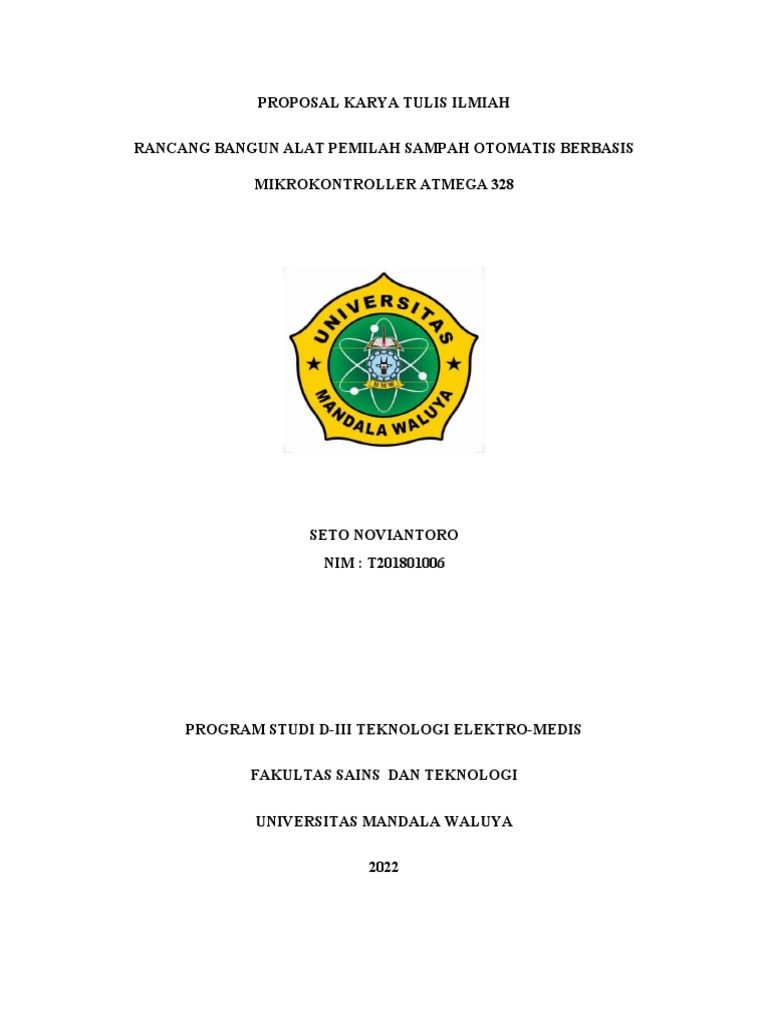 Rancan Bangun Alat Pemilah Sampah Otomatis | PDF Rancan Bangun Alat Pemilah Sampah Otomatis | PDF