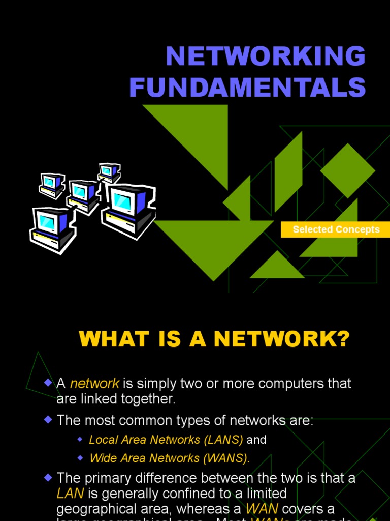 Networking Fundamentals: Selected Concepts | PDF | Computer Network | Modem
