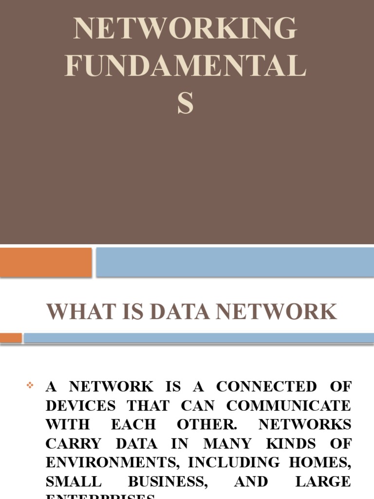 Networking Fundamentals | PDF