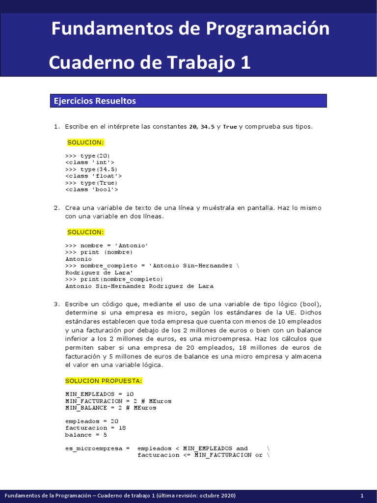 Cuaderno de Trabajo 1 | PDF | Python (lenguaje de programación) | Business