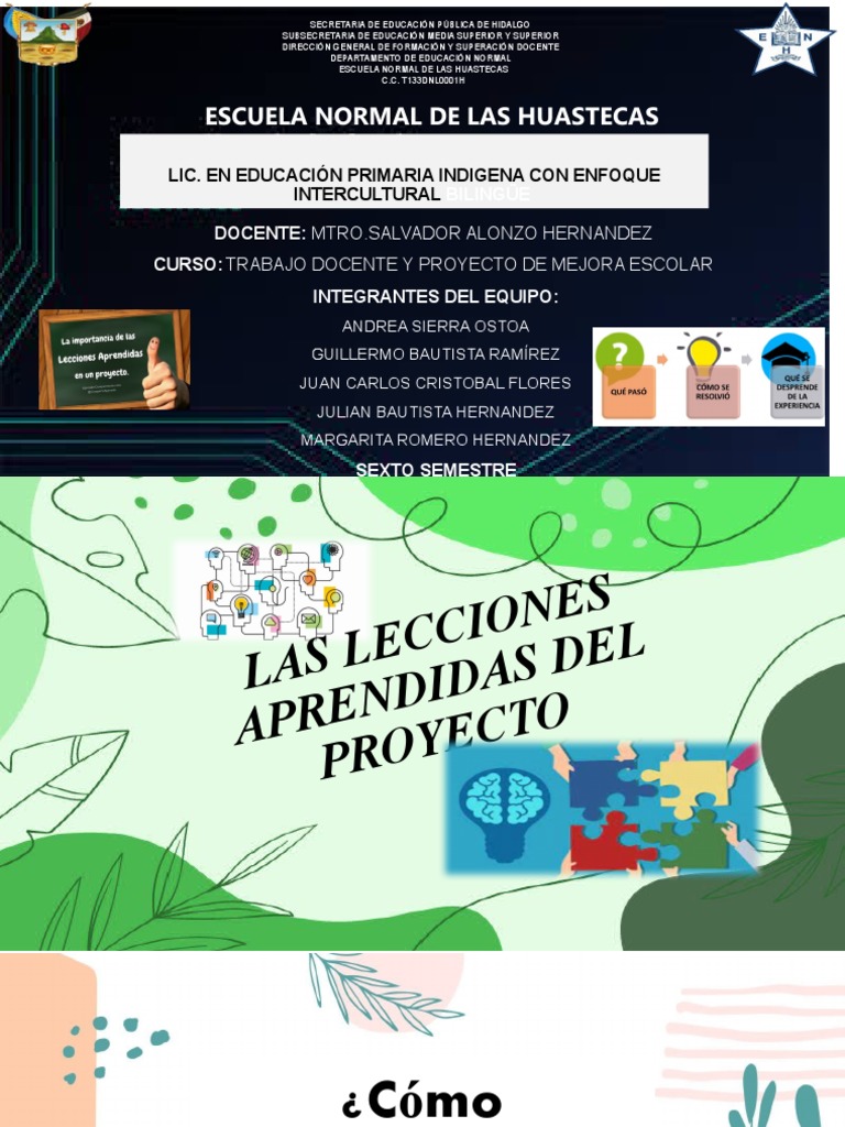 Las Lecciones Aprendidas | PDF | Conocimiento | Planificación