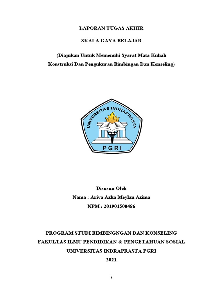 Laporan Tugas Akhir Ariva | PDF