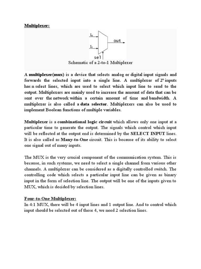 Multiplexer, Decoder and Flipflop | Download Free PDF | Computing | Mathematical Logic