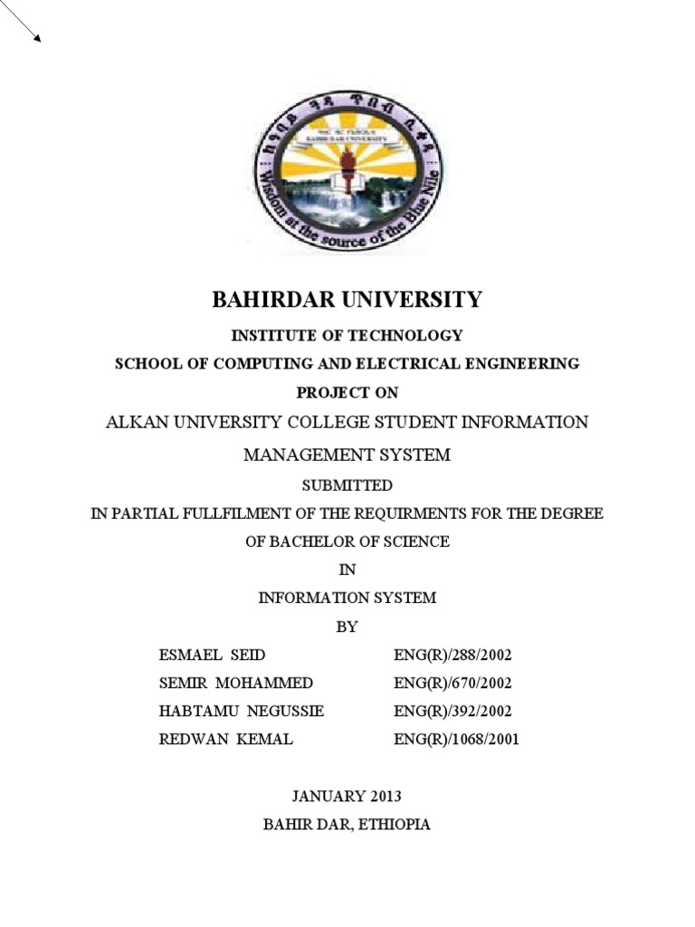 Alkan University College Student Information Management Syst | PDF ...