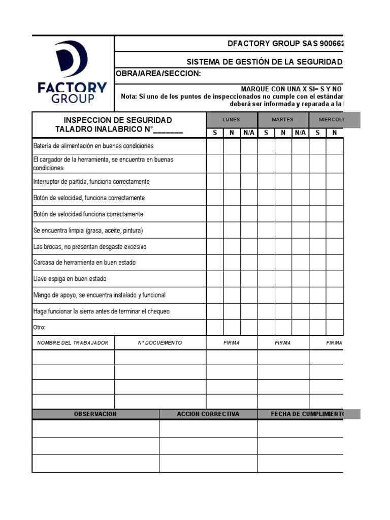 Formatos de Inspeccion | PDF