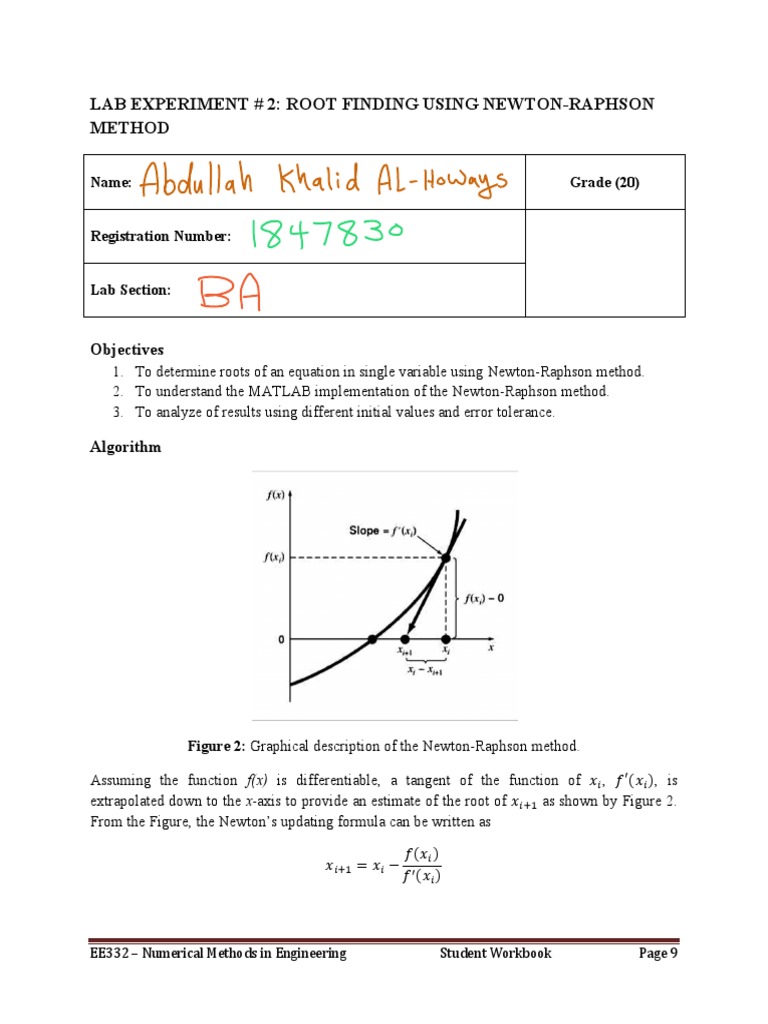 Newton-Raphson Method Lab Guide | PDF | Numerical Analysis | Theoretical Computer Science