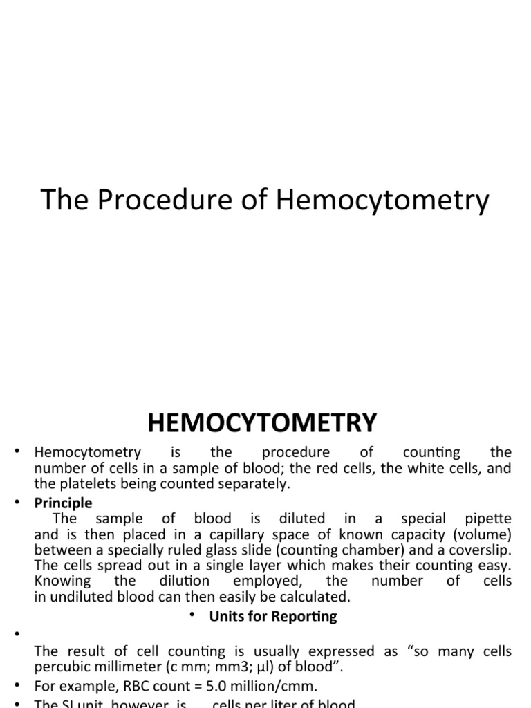 Counting the Cells: A Guide to Performing Hemocytometry and Enumerating ...