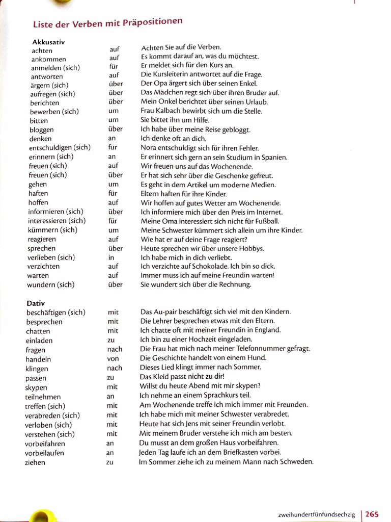 Studio (21) - A2 - Liste Der Verben Mit Präpositionen | PDF