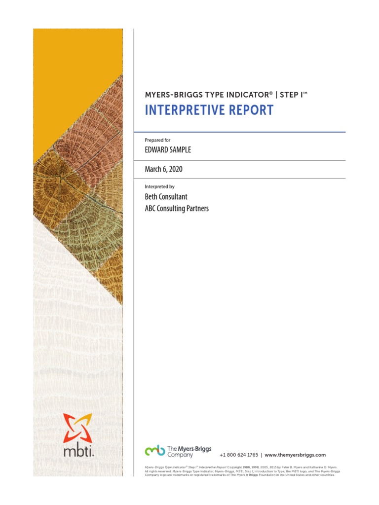 Interpretive Report: Edward Sample March 6, 2020 | PDF | Personality ...