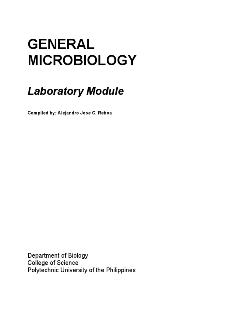 General Microbiology Lab Module | PDF | Angular Resolution | Optics