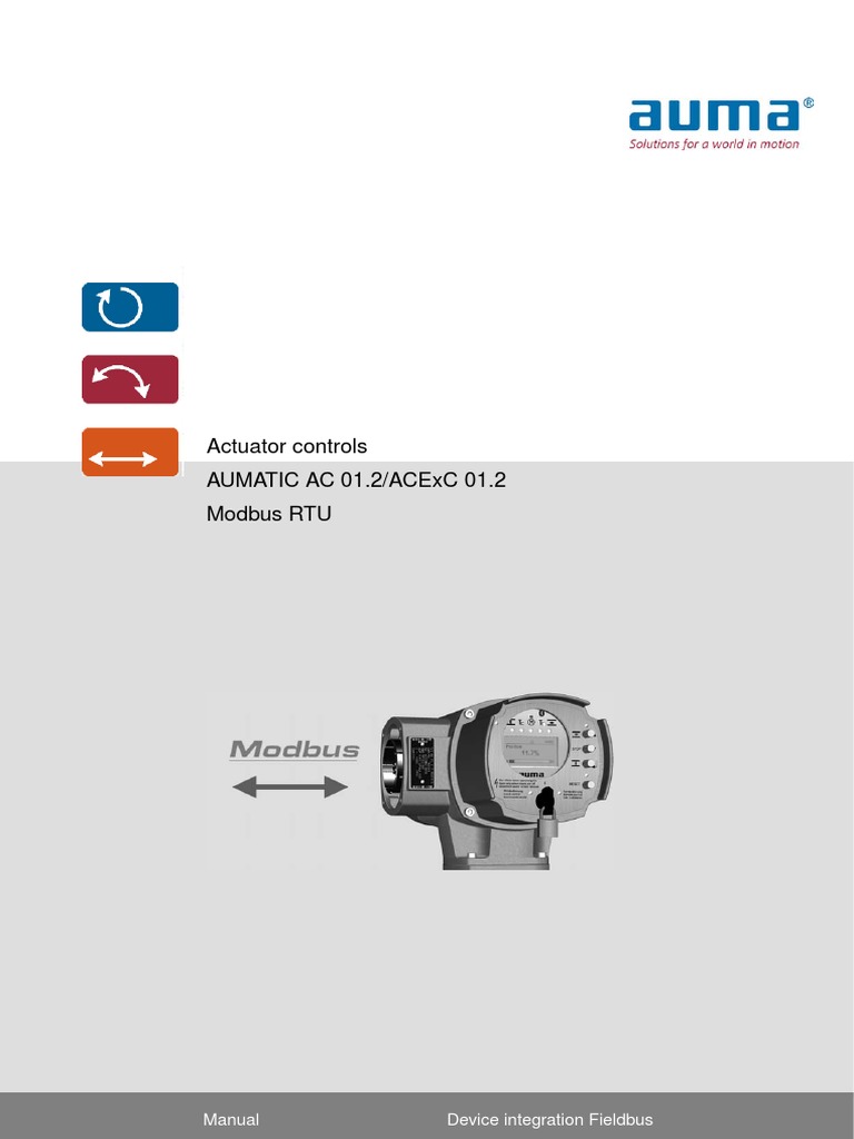 Actuator Controls Aumatic Ac 01.2/acexc 01.2 Modbus Rtu: Device ...
