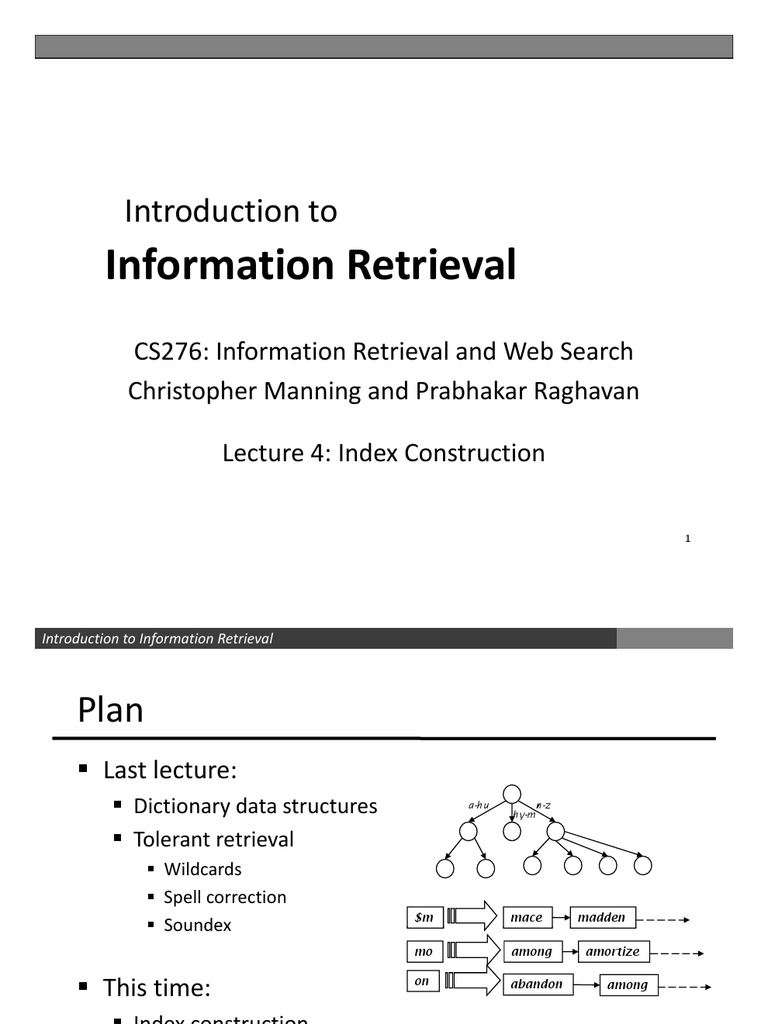 Index Construction | PDF | Map Reduce | Search Engine Indexing