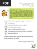 Nyelvtan Gyakorló Feladatok 4. Osztály | PDF