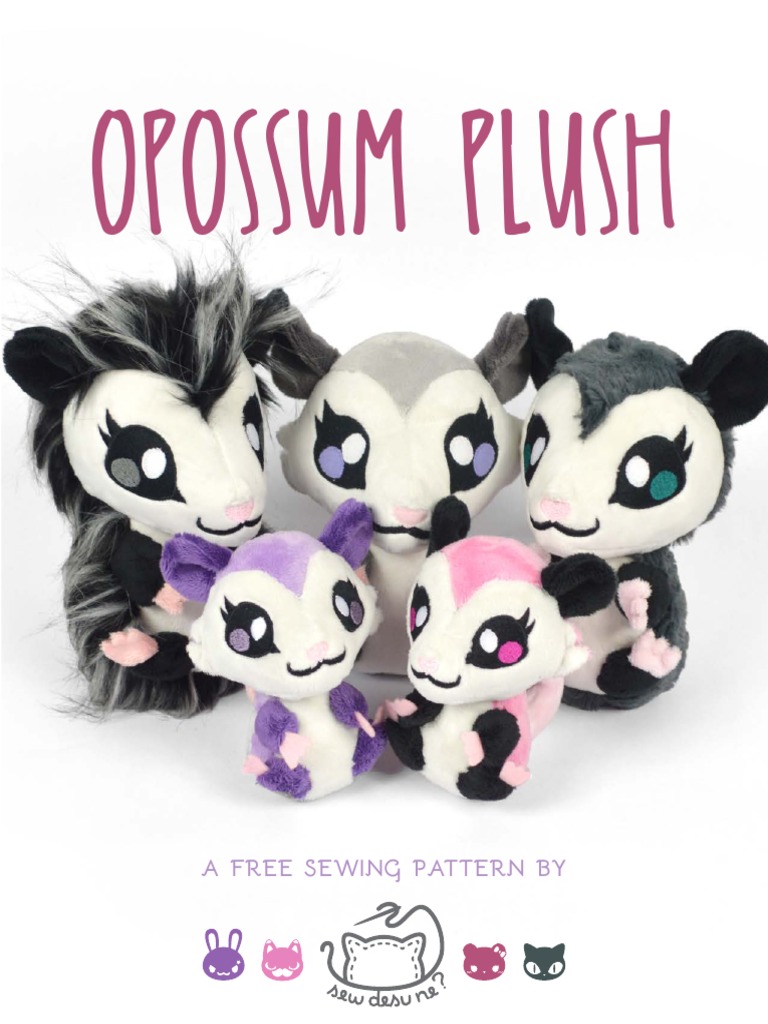 Opossum Plush Sewing Pattern | PDF | Sewing | Seam (Sewing)