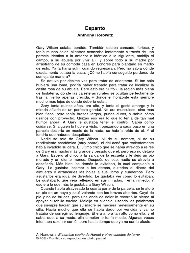 Cuento Espanto | PDF