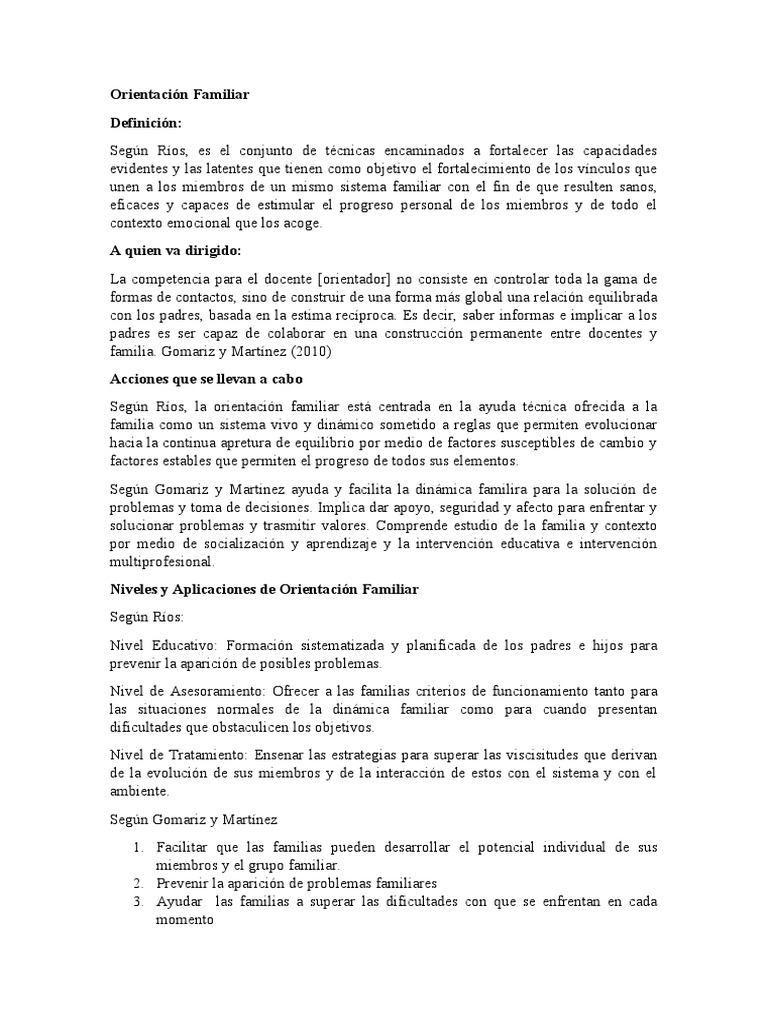 Orientación Familiar | PDF | Las emociones | Familia
