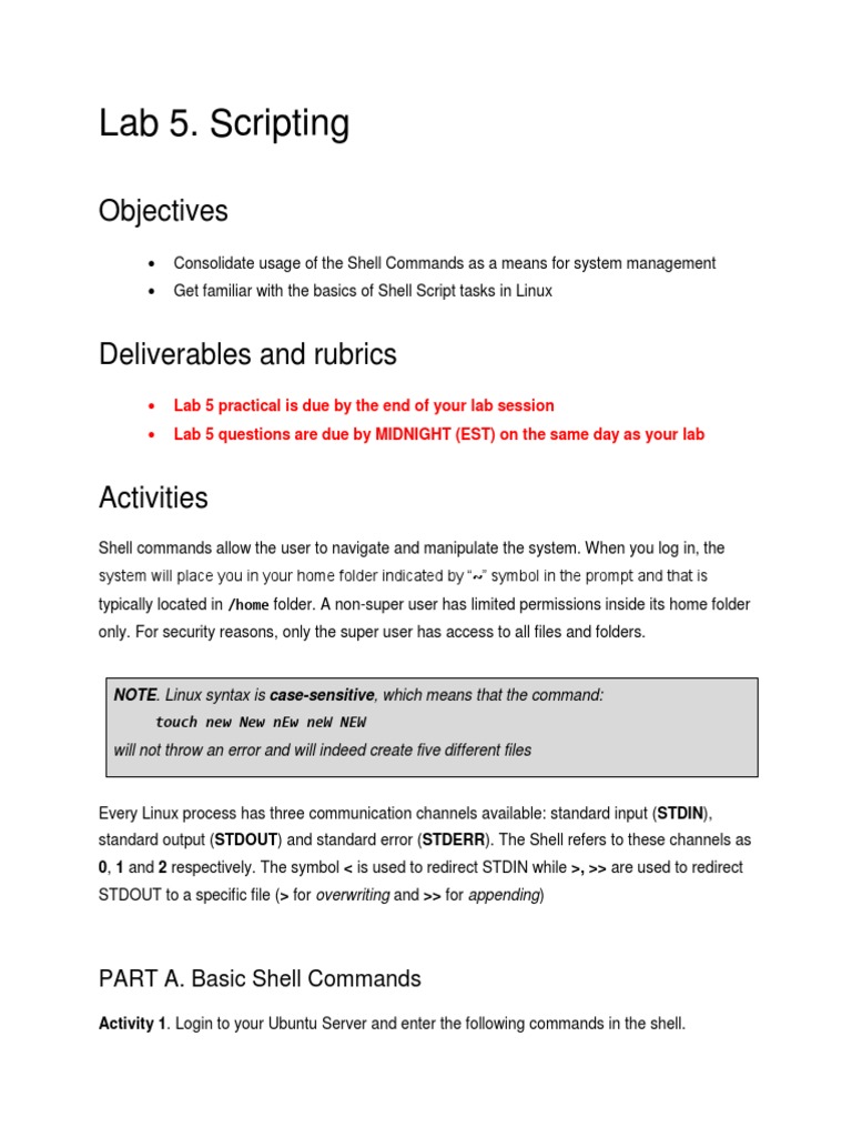 Lab 05 - Scripting (W2022) | PDF | Parameter (Computer Programming) | Computer Engineering