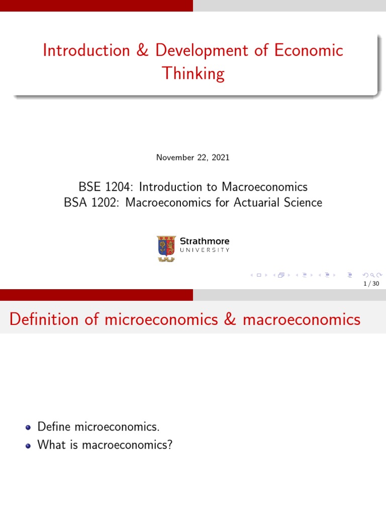 Development of Economic Thinking | PDF | Economics | Macroeconomics