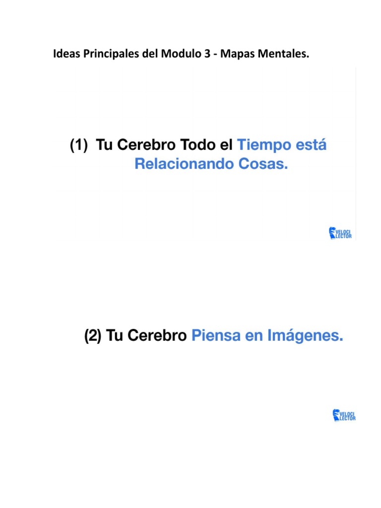 4 - Ideas Principales Del Modulo 3 - Mapas Mentales. | PDF