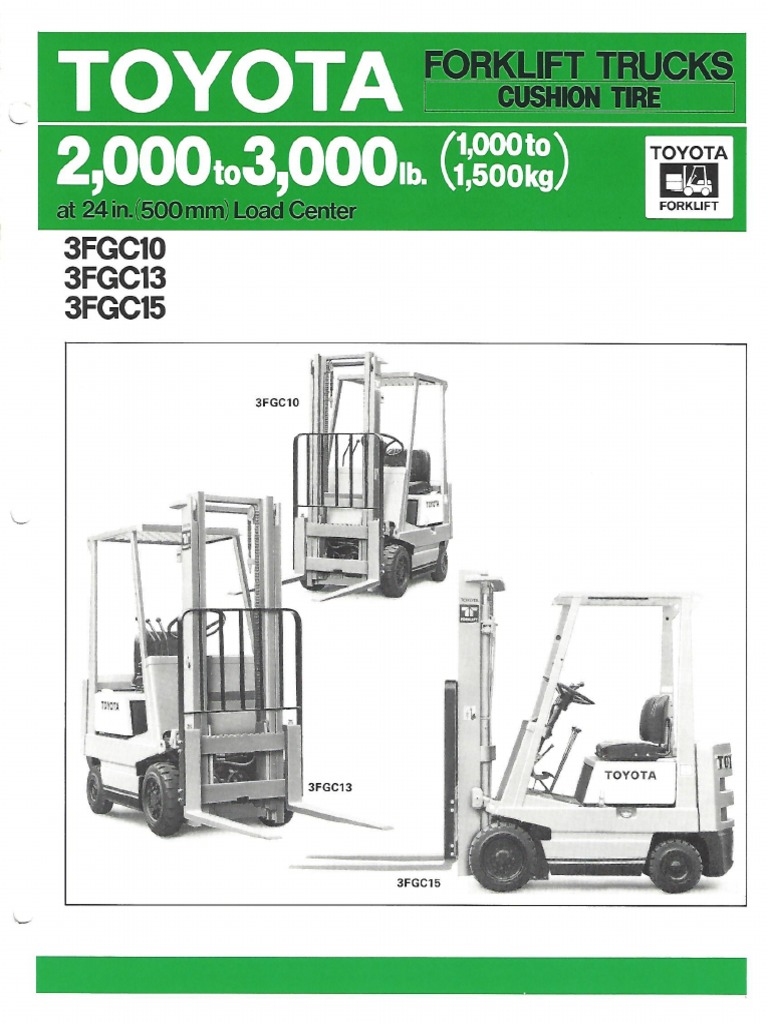 Toyota 3FGC Specs 200 Dpi | PDF