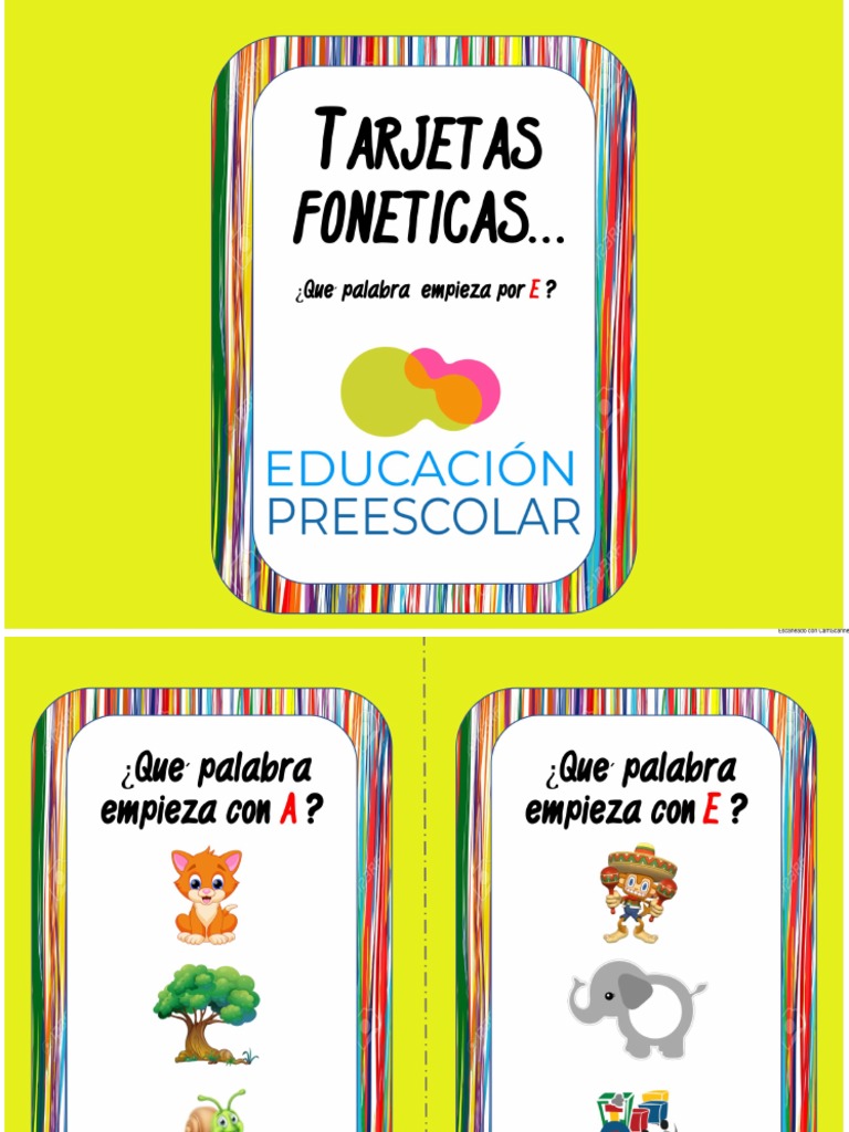 Tarjetas Foneticas | PDF