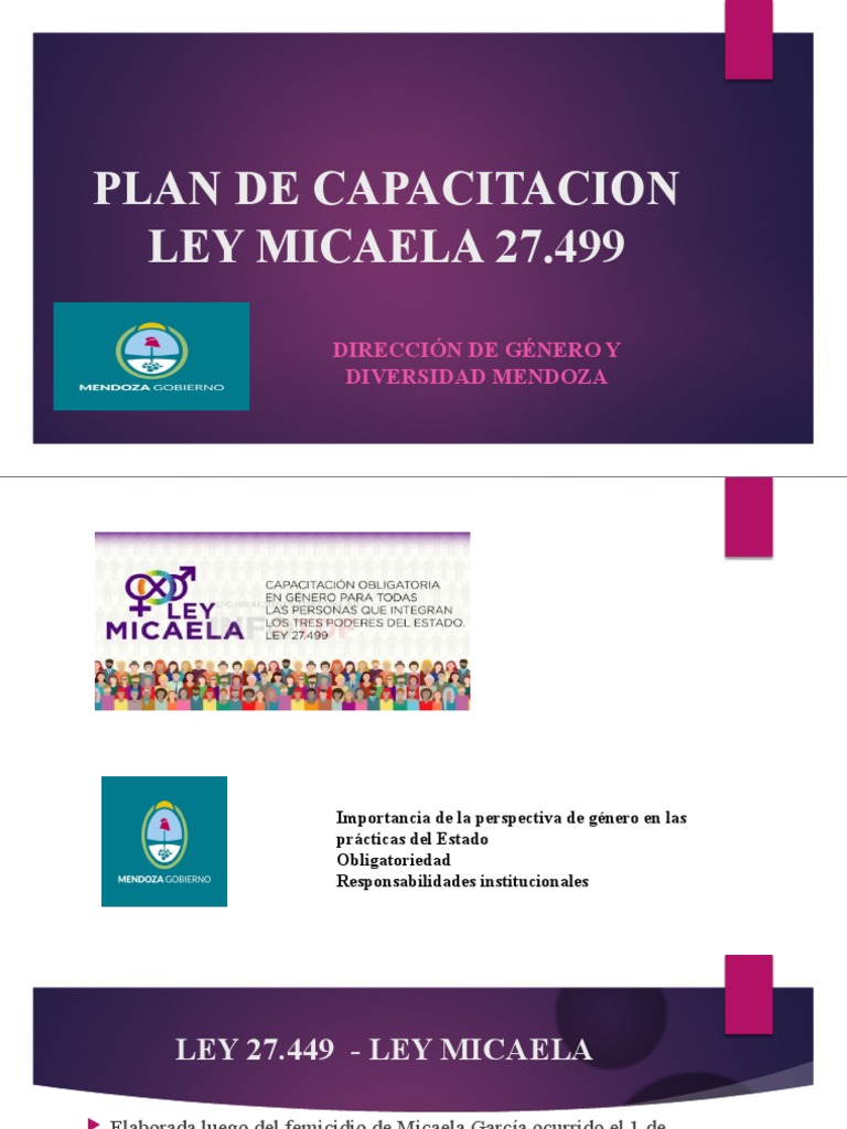 LEY MICAELA Normativas 2021 - Mod 1 | PDF | La violencia contra las mujeres | Estudios de género